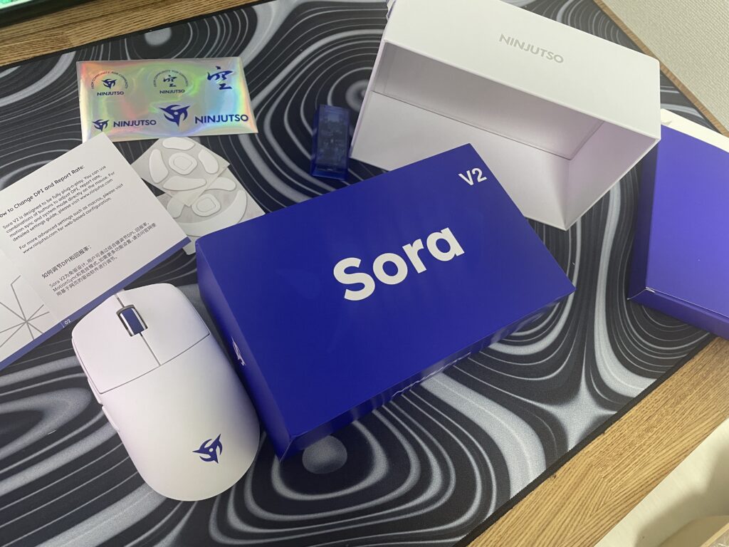 Ninjutso(ニンジュツォ) Sora V2穴のない超軽量ワイヤレスマウス実機レビュー